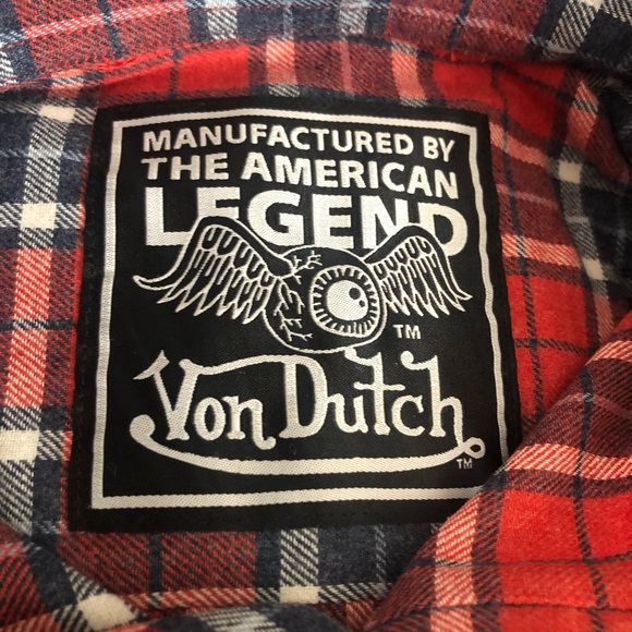 Von Dutch | Shirts | Von Dutch Mens Flannel Shirt | Poshmark
